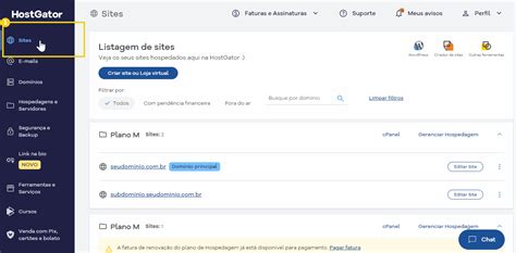 como criar um site no plano criador de sites ajuda hostgator