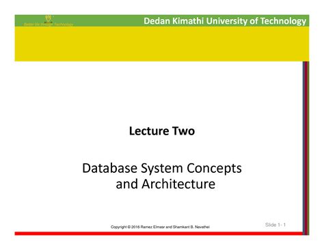 SOLUTION: Lecture02 database system concepts and architectures - Studypool
