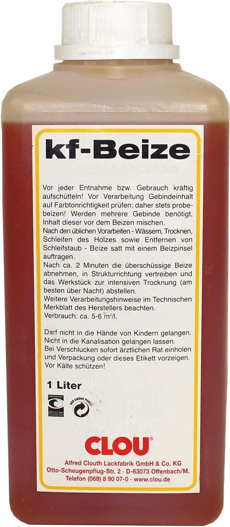 Clou Kf Stain Black 2222 1000 Ml 1 Litre Amazonde Diy And Tools