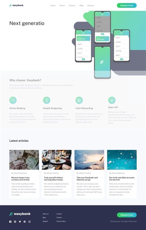 Frontend Mentor Responsive Landing Page Built With Html Css Js And