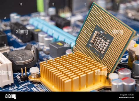 Close Up Of A Computer Motherboard Computer Industry Concept Stock