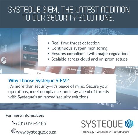 Systeque Siem Next Generation Security For Your Business Systeque