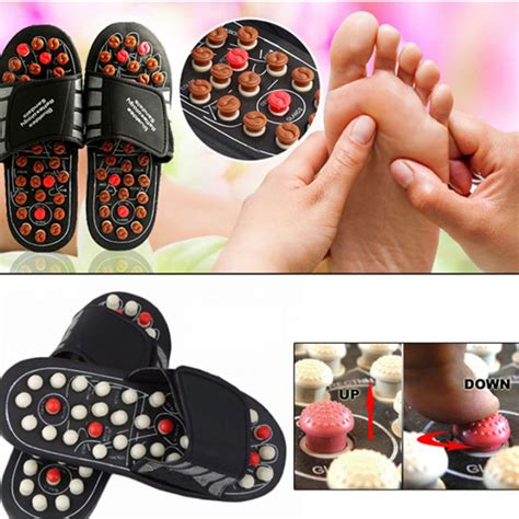 Kabstore Foot Reflex Acupuncture Massage Slippers Slip On Smart Step Reflexology Sandals