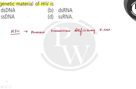 Quiz The Genetic Material Of Hiv Consists Of Two Molecules Of Single Stranded Rna