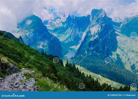 Massive Rock Formation In The Swiss Alps Unique Mountain Swiss Alps