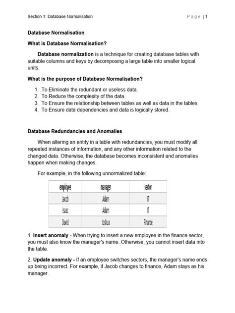 Database Normalisation 101 Download Free Pdf Databases