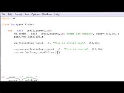WxPython Programming Tutorial Static Text YouTube