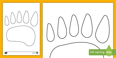 Bear Claw Colouring Sheet