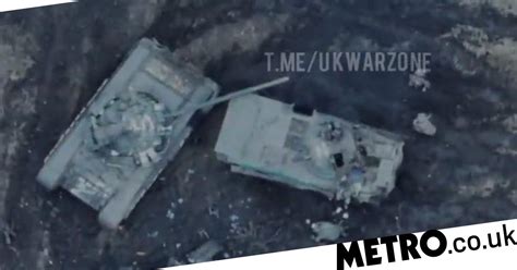 Blundering Russian Tank Commander Takes Out His Soldiers With Turret
