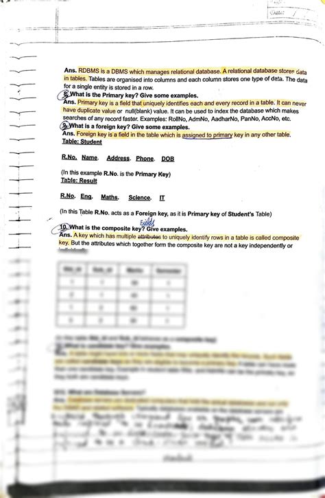 SOLUTION Class 10th Relational Database Management System Studypool
