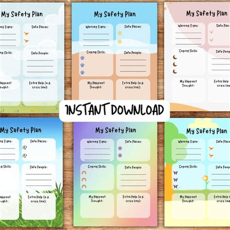 Safety Plan Template Social Work Etsy