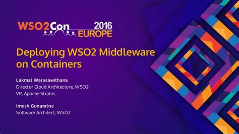 deploying wso2 middleware on containers