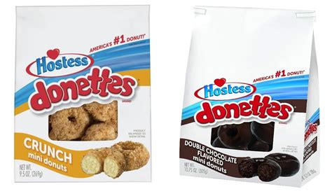 Hostess Donettes Mini Donuts Double Chocolate And Sweet Coconut