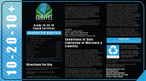 10 20 10 Agritec Liquid Calcium Fertilizer