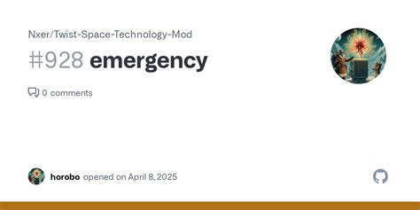 emergency · issue 928 · nxer twist space technology mod · github