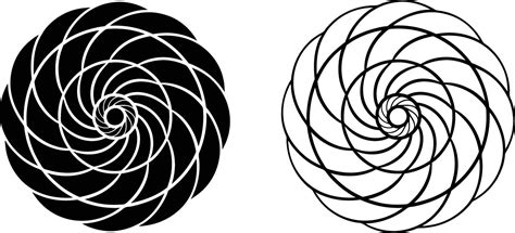 Black And White Spiral Geometric Design 52086513 Vector Art At Vecteezy