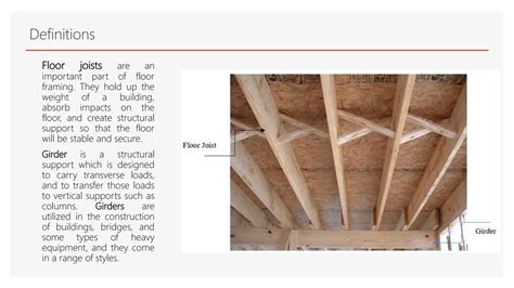 Design Of Wooden Floor Joist And Girderpptx Physics Science