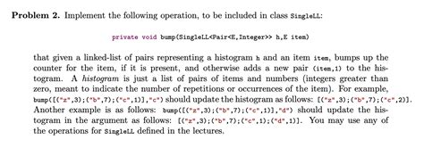 Oblem Implement The Following Operation To Be Chegg