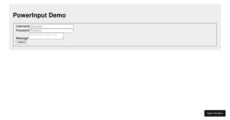 Power Mode Input Forked Codesandbox