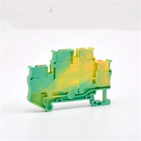 Pttb2 5 Double Layer Push In Spring Connection Din Rail Phoenix Ground Terminal Blocks Copper