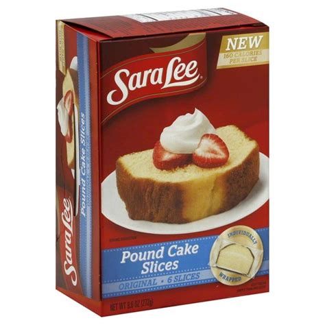 Sara Lee Original Pound Cake Slices 6 Ct 9 6 Oz Instacart
