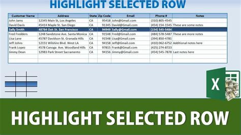 Use This Simple Trick To Highlight A Selected Row In Microsoft Excel Microsoft Excel Tutorial