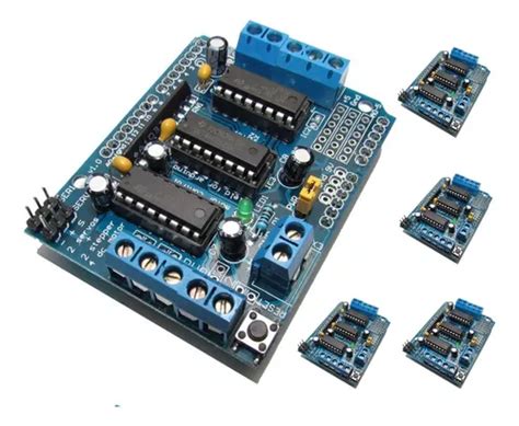 5x shield arduino ponte h driver motor l293d arduino uno r 108 em