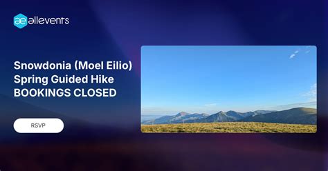 Snowdonia Moel Eilio Spring Guided Hike Bookings Closed Llanberis
