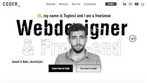 Create Portfolio Website With Html Css Javascript React By Togrulqafarov Fiverr