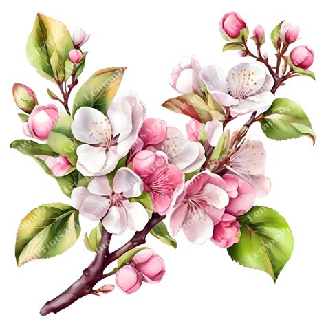 26 Apple Blossom Clipart Watercolor Apple Blossom Flower High Quality