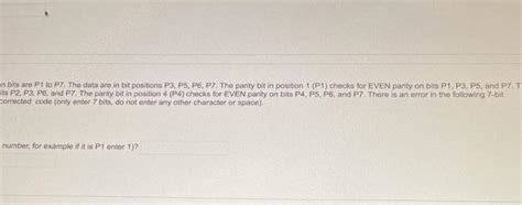Solved Question 12 Consider A Hamming Code Sequence Where