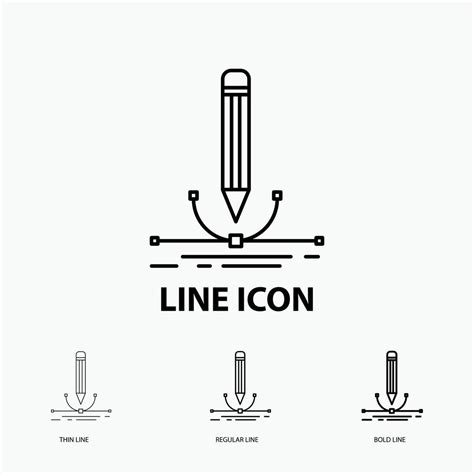 Illustration Design Pen Graphic Draw Icon In Thin Regular And Bold