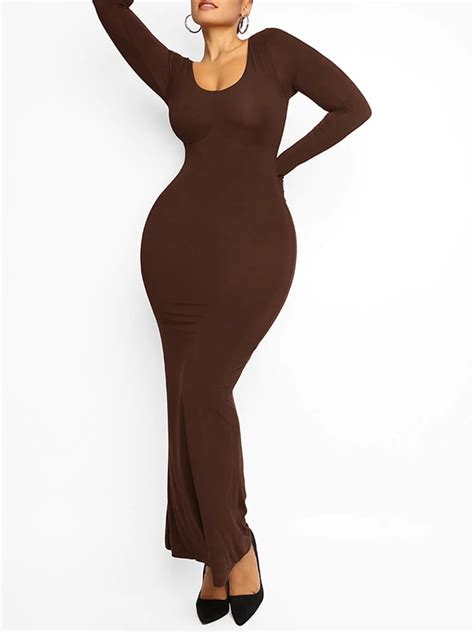 Maxi Bodycon Dress Casual Womenswear Elegance Style Mims Body Shaper