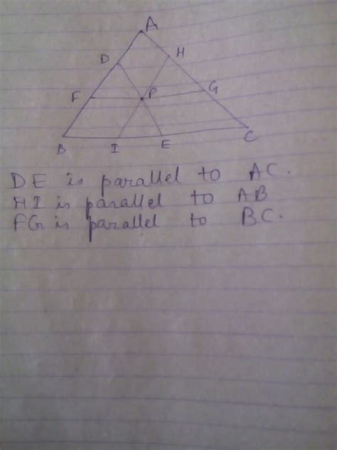 Geometry P Is A Point Inside The Triangle Abclines Are Drawn