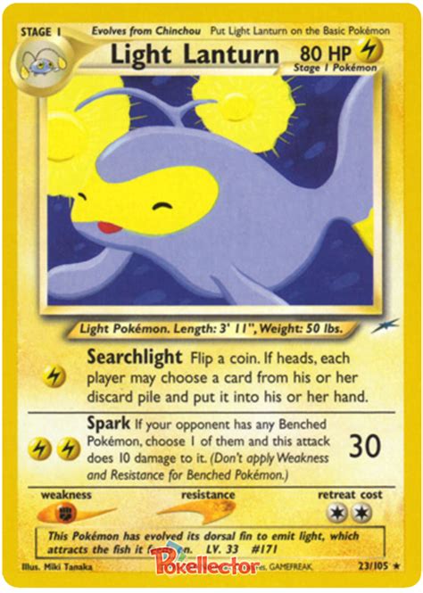 Light Lanturn 23 Neo Destiny Pokémon Karty