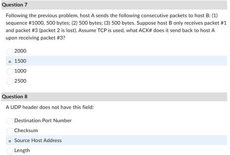 Solved Following The Previous Problem Host A Sends The Chegg Com