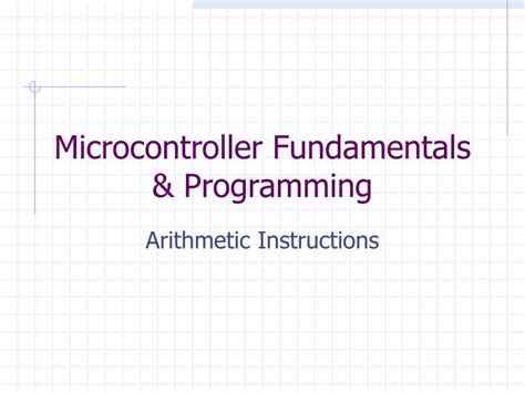Ppt Microcontroller Fundamentals And Programming Powerpoint