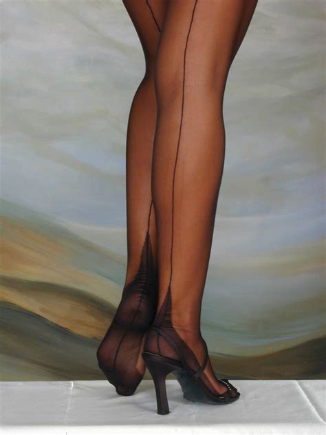 Luxury Point Heel Miss Fully Fashioned Stockings Burlesque Nylons