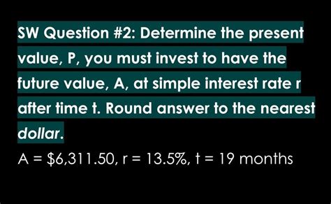 Solved SW Question 2 Determine The Present Value P You Chegg Com