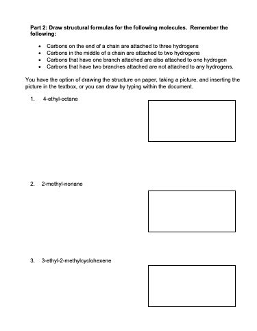 Solved Part Draw Structural Formulas For The Following Chegg Com