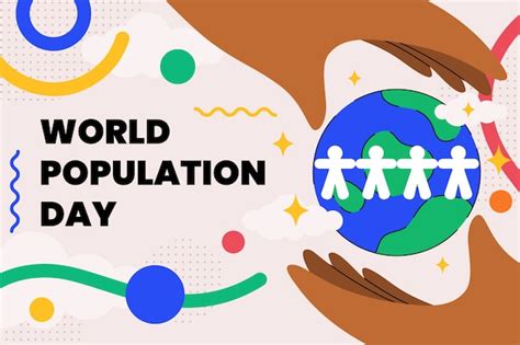 세계 인구의 날 인식 배경 무료 벡터