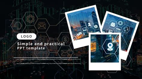 Blue Geometric Lines Science And Technology Background Powerpoint