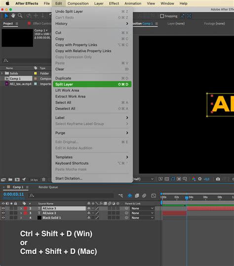 How To Split Video In After Effects Aejuice Com