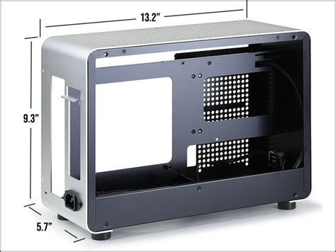 aluminum black silver htpc mini itx computer case mini tower pc gaming