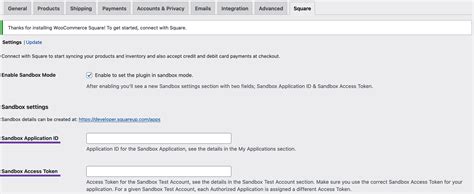 Testing The Woocommerce Square Extension In Sandbox Mode Documentation