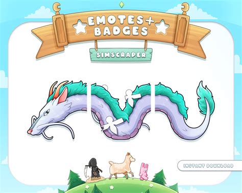 Haku Ghibli Inspired Dragon Emotes Twitch Emotes And Badges Set Of 3 Anime Series Etsy