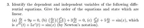 Solved Identify The Dependent And Independent Variables Chegg