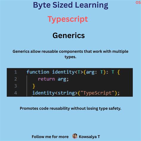Typescript Webdevelopment Generics Codingtips Javascript