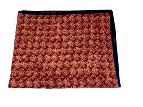 Double Bed Red Rectangular Printed Cotton Quilt 2layers Size 6x7