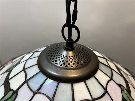 Vintage Tiffany Style Pendant Lamp Lotus Flower Hanging Etsy